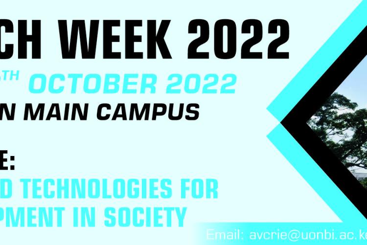 RESEARCH WEEK 2022 | Research , Innovation & Enterprise